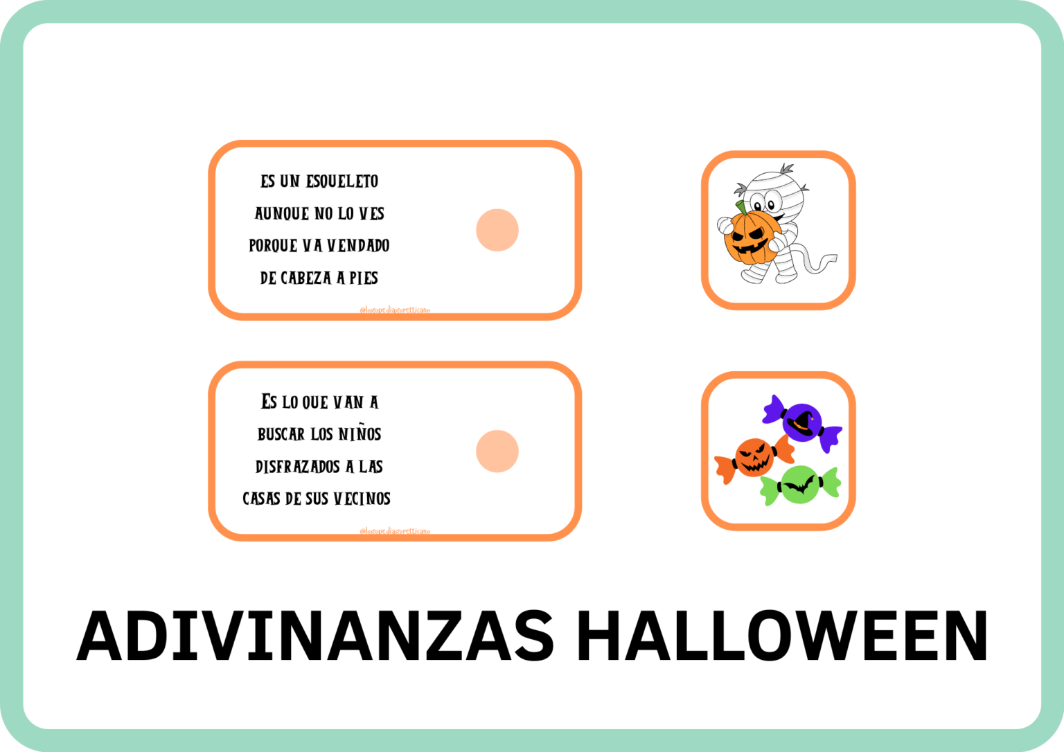 ADIVINANZAS HALLOWEEN - Logopedia Goretti Cano