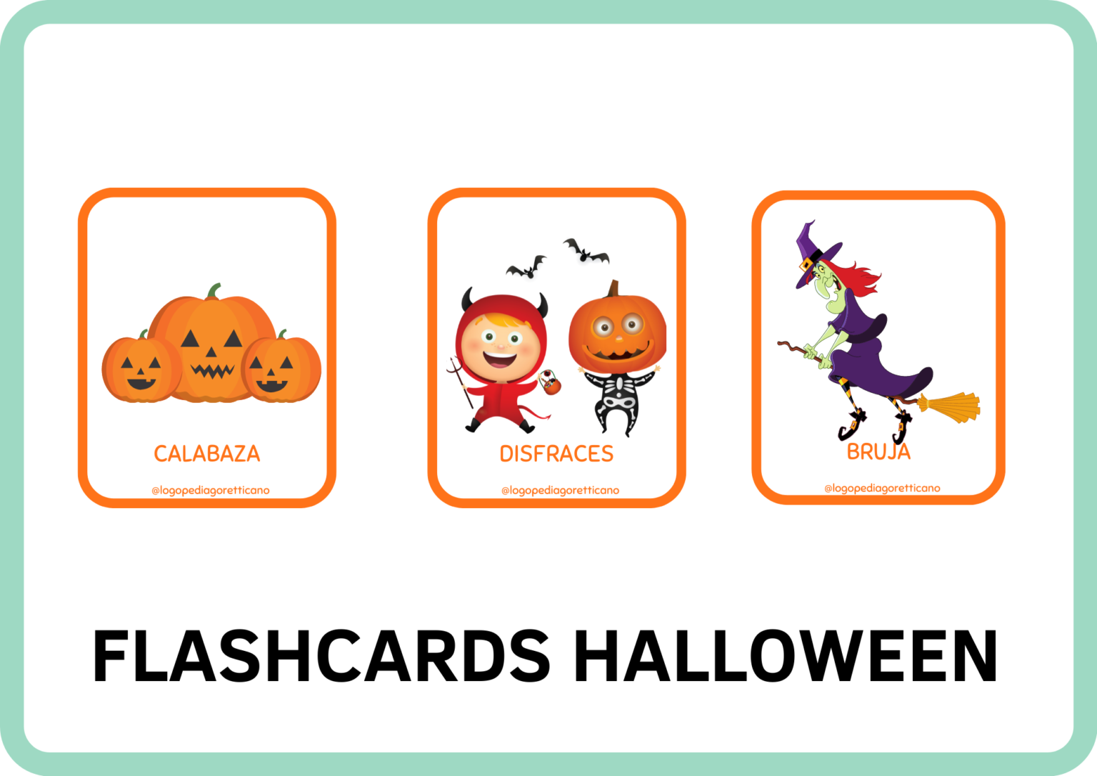 FLASHCARDS HALLOWEEN - Logopedia Goretti Cano