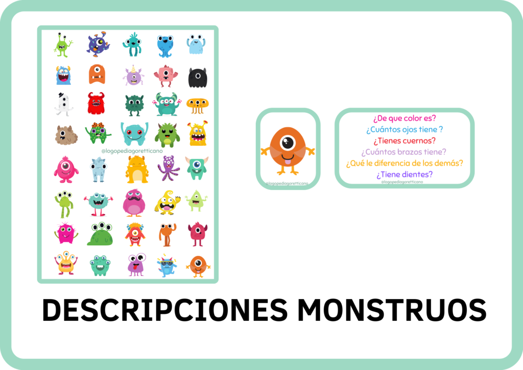 DESCRIPCIONES MONSTRUOS - Logopedia Goretti Cano